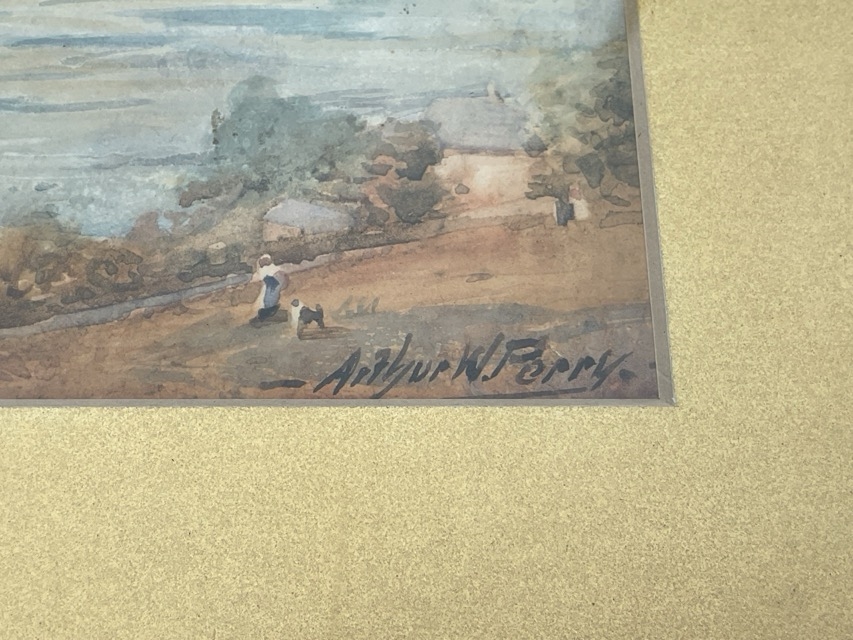 Arthur W. Perry | Seascape to verso Teynmouth from Jaques Road? | MutualArt