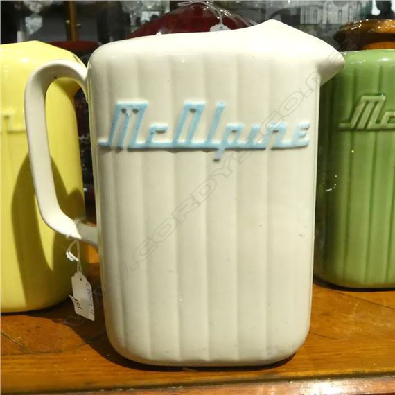 Crown Lynn | CROWN LYNN MCALPINE JUG white with blue lettering H.220mm ...