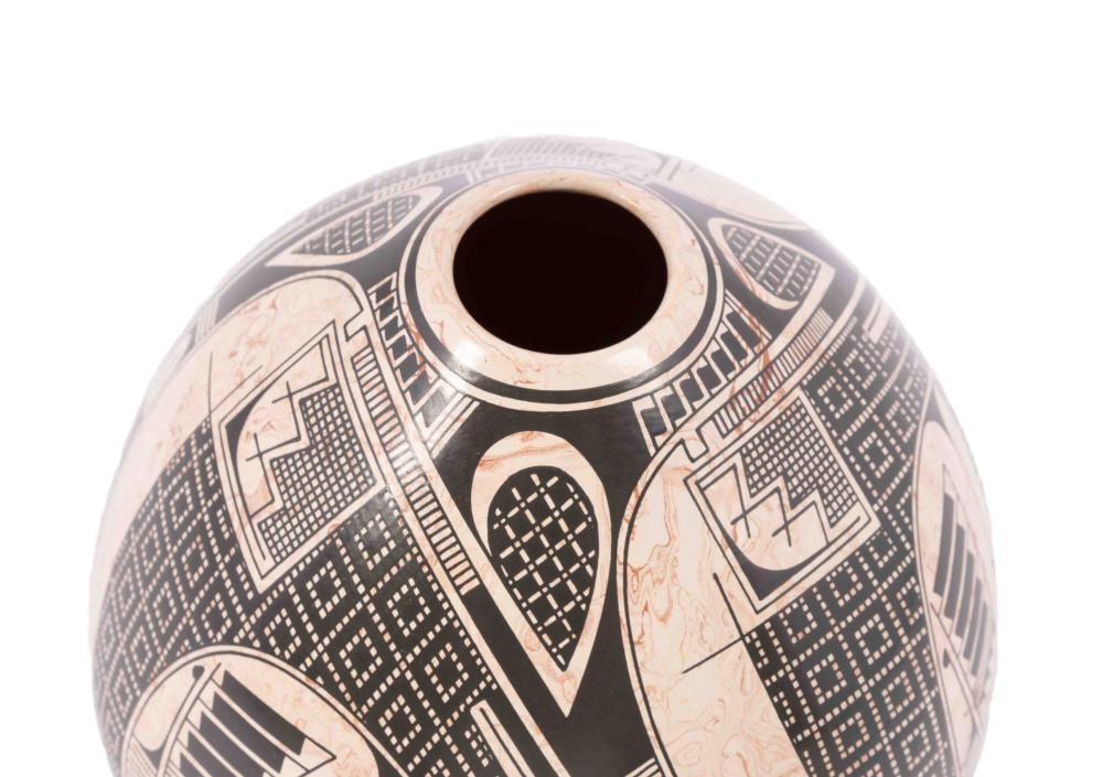 Gerardo Pedregon Ortiz | Marbelized Pottery Jar | MutualArt