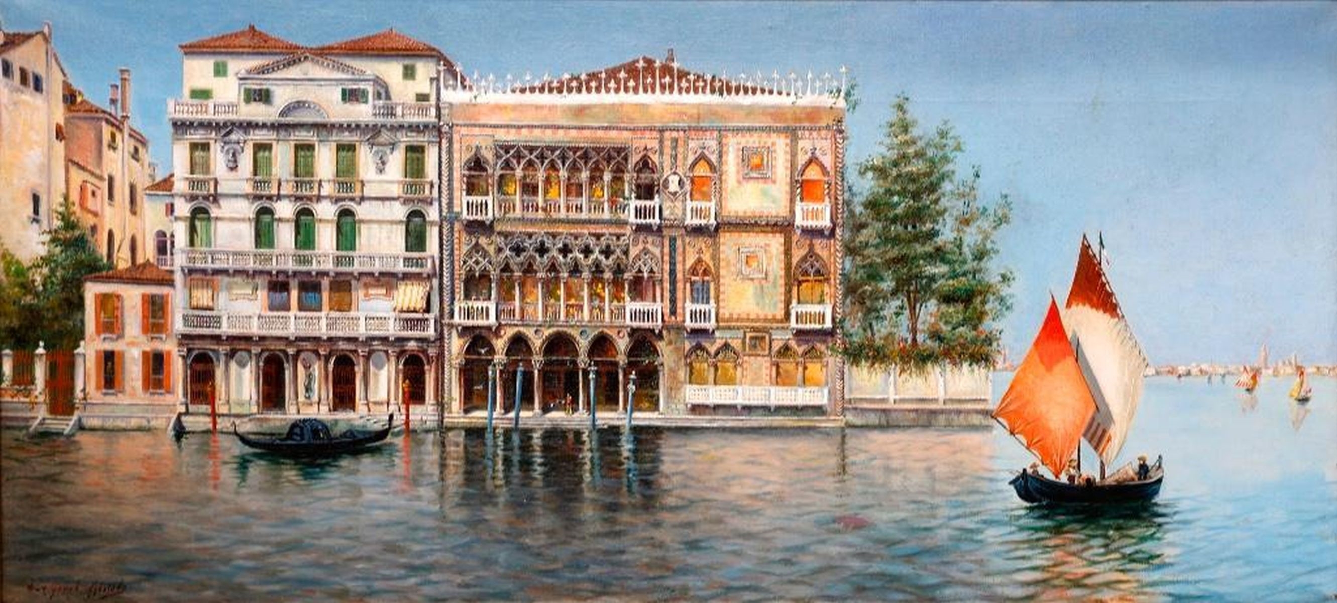 Fausto Giusto | Venice Canal scene | MutualArt