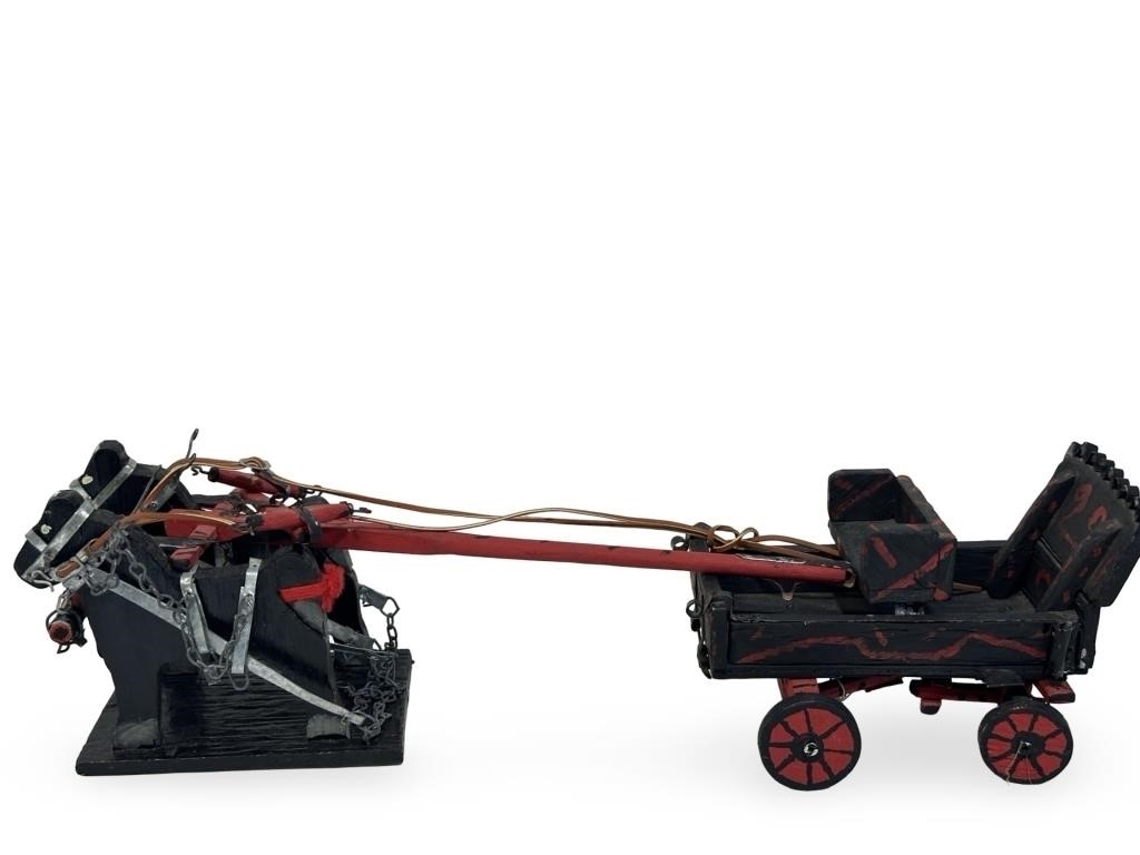 Thomas Rector | TOM RECTOR - HORSE DRAWN WAGON (1980s) | MutualArt
