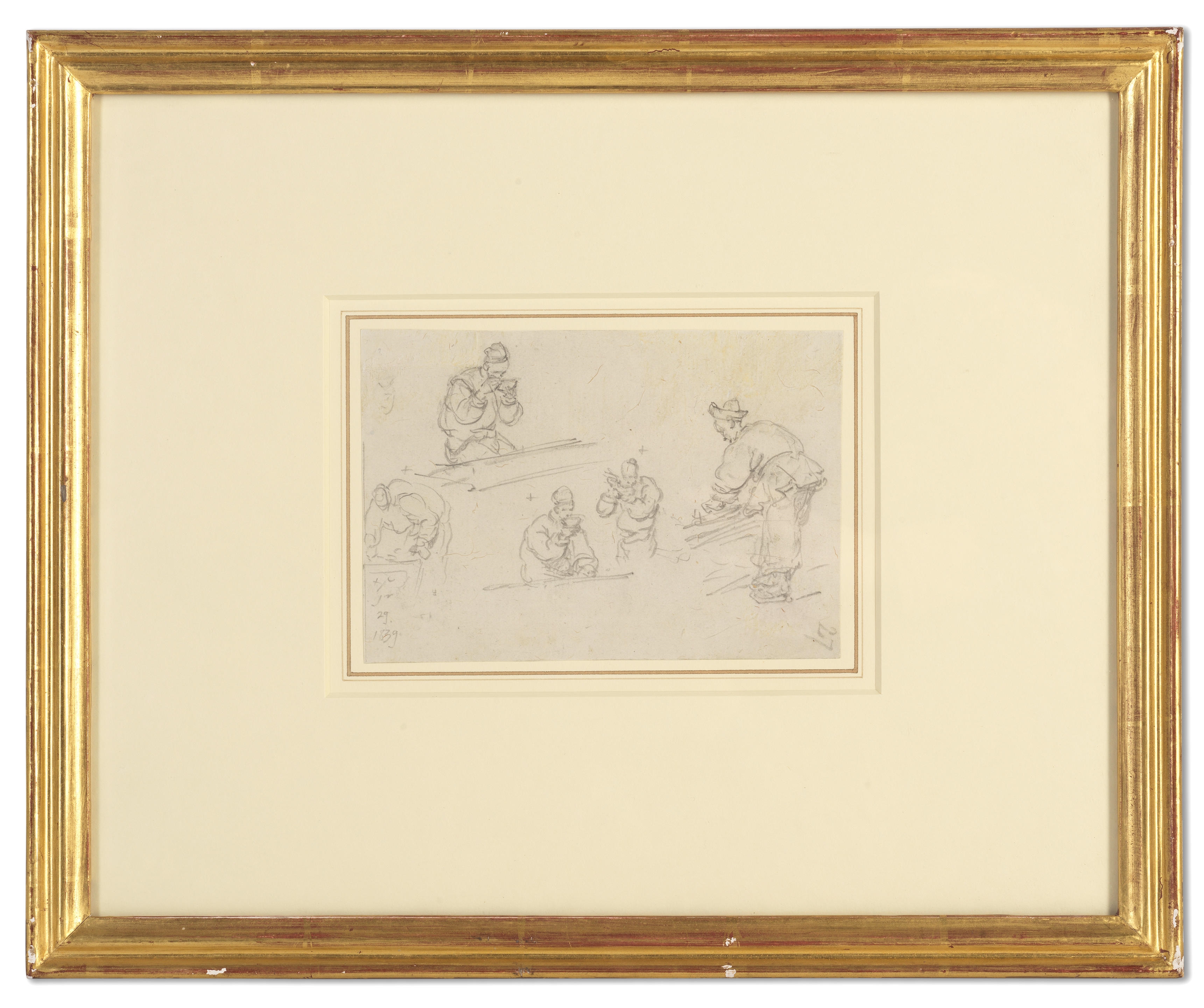 George Chinnery | Studies of five Chinese Figures | MutualArt