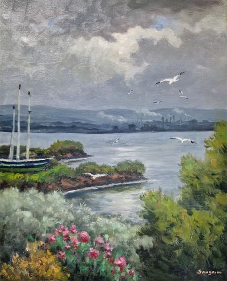 Eugène Sandrini | Seagulls on the Etang de Berre | MutualArt