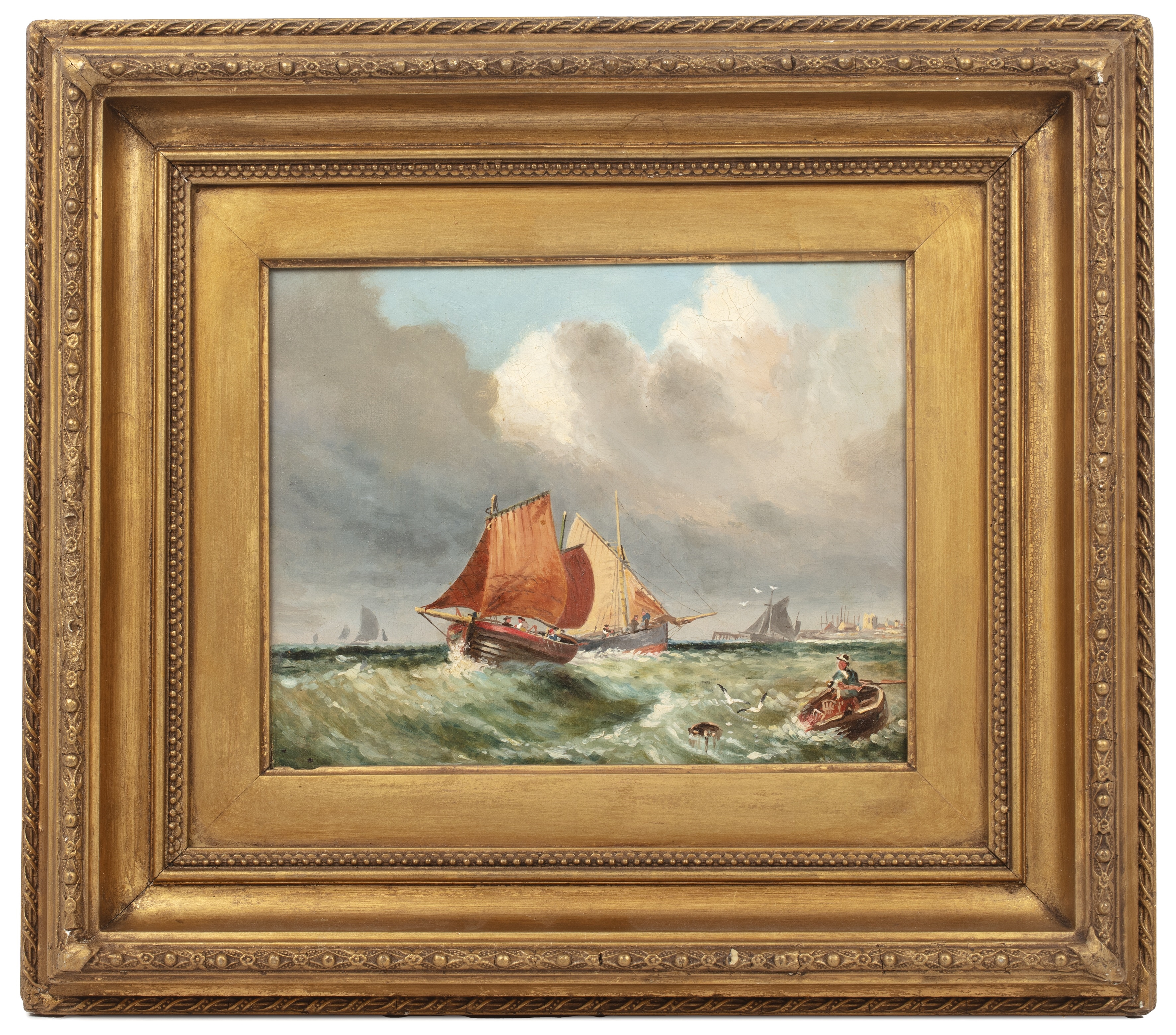 Edward William Cooke | Sailing vessels in a swell | MutualArt