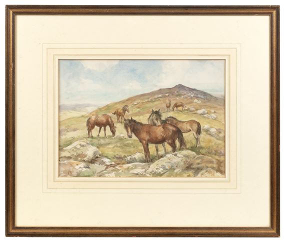Harry Fidler | Dartmoor ponies on a moorland hilltop | MutualArt
