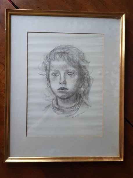 Lucien Joseph‏ Fontanarosa | Portrait of a young girl (Nicole Ratier ...