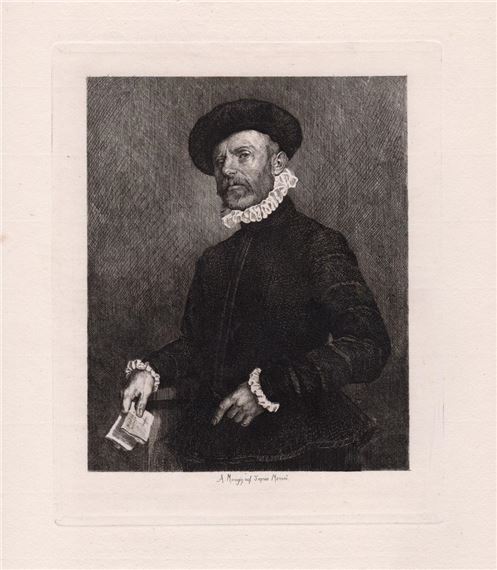 Giovanni Battista Moroni | Portrait of a Man holding a Letter ('L ...