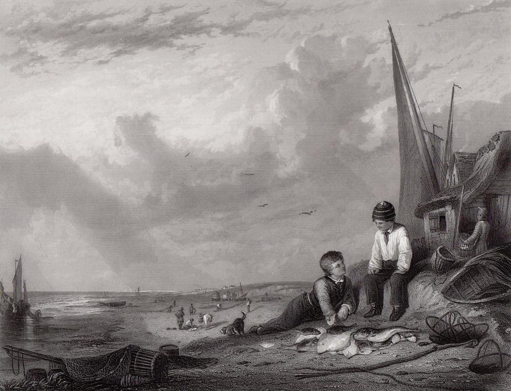 William Collins | The Fisher-Boys Catch (1855) | MutualArt
