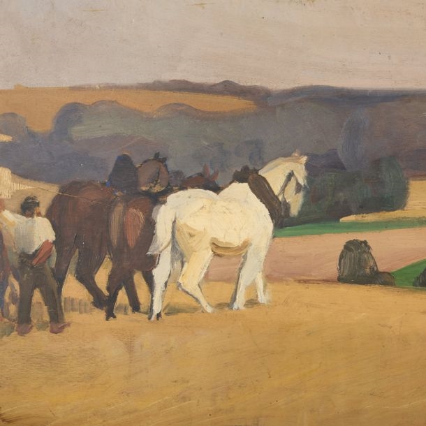 Jules Émile Zingg | Ploughing scene | MutualArt