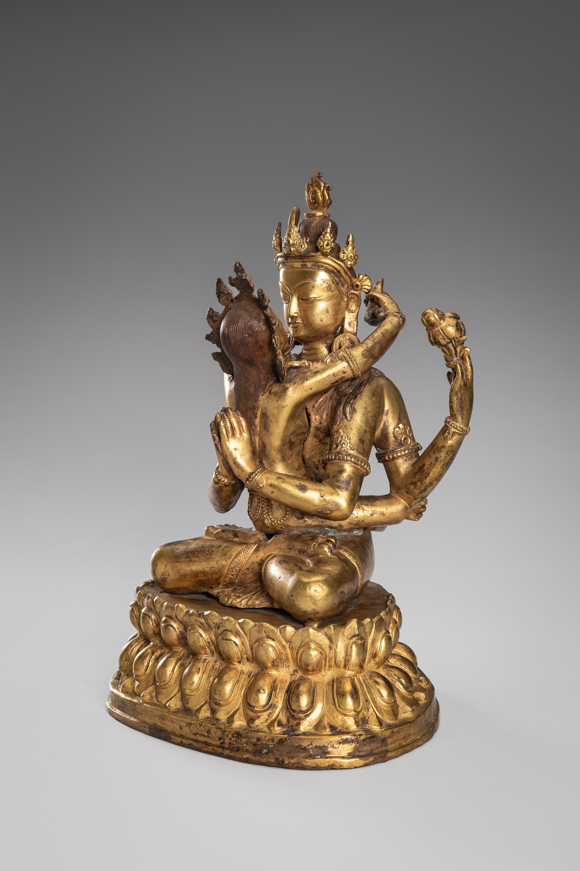 Tibetan School, 19th Century | A LARGE GILT-BRONZE FIGURE OF ...