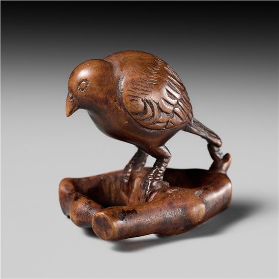 Japanese School, 19th Century | MITSUKAZU: A FINE WOOD NETSUKE OF A ...