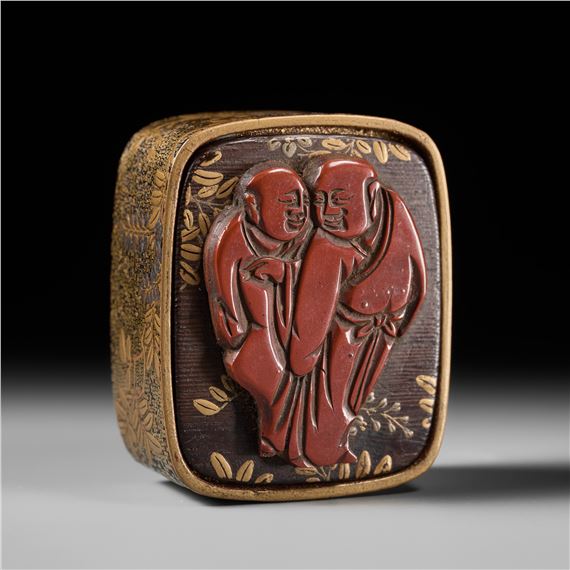 Japanese School, 19th Century | AN UNUSUAL LACQUER HAKO NETSUKE | MutualArt