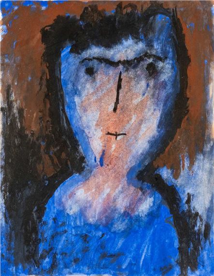 Josef Herman | portrait of a newspaper delivery boy (Circa 1984 ...