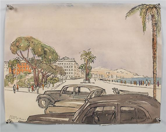 Ernst Wilhelm | 'Promenade des Anglais - Nice' (1912) | MutualArt