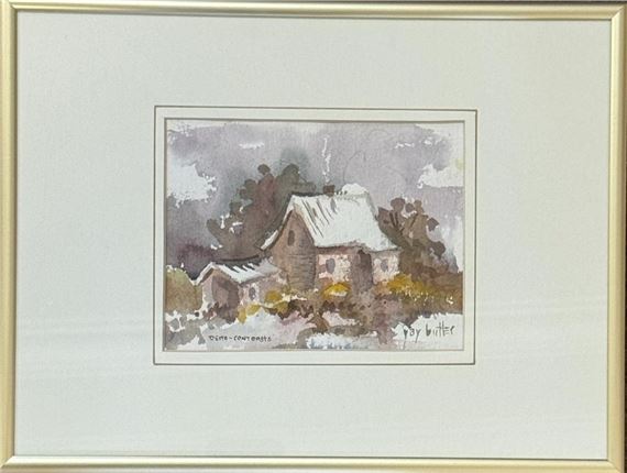 Ray Butler | LOVELY RAY BUTLER SIGNED WATERCOLOR-DEMO CONTRASTS | MutualArt