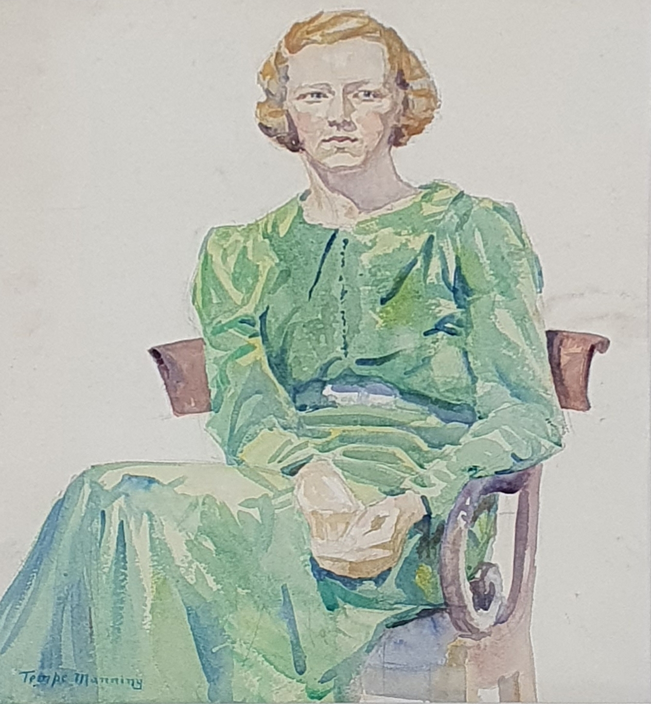 Constance Tempe Manning | untitled (Woman in Green Dress) | MutualArt