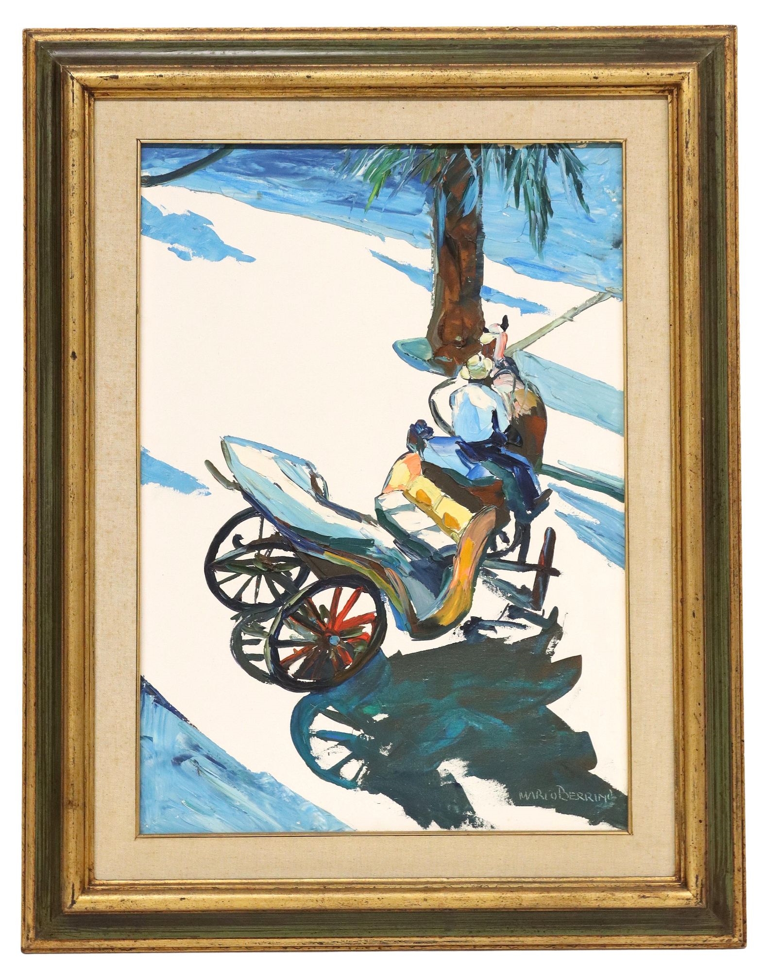 Mario Berrino | IMPRESSIONIST PAINTING, HORSE-DRAWN CARRIAGE | MutualArt