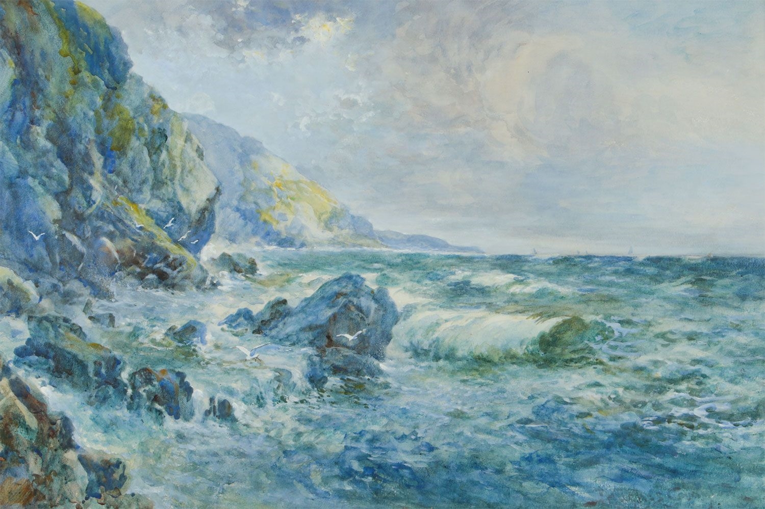 Joseph Hughes Clayton | ROCKS ON THE CORNISH COAST | MutualArt
