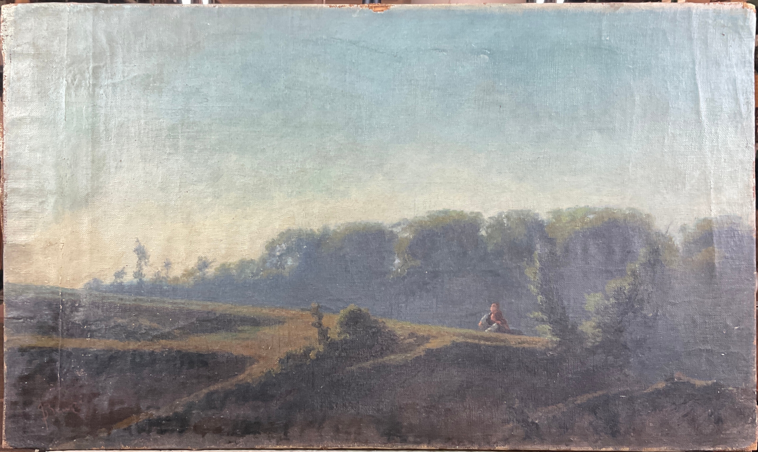 Stefano Bruzzi | Paesaggio con figure | MutualArt