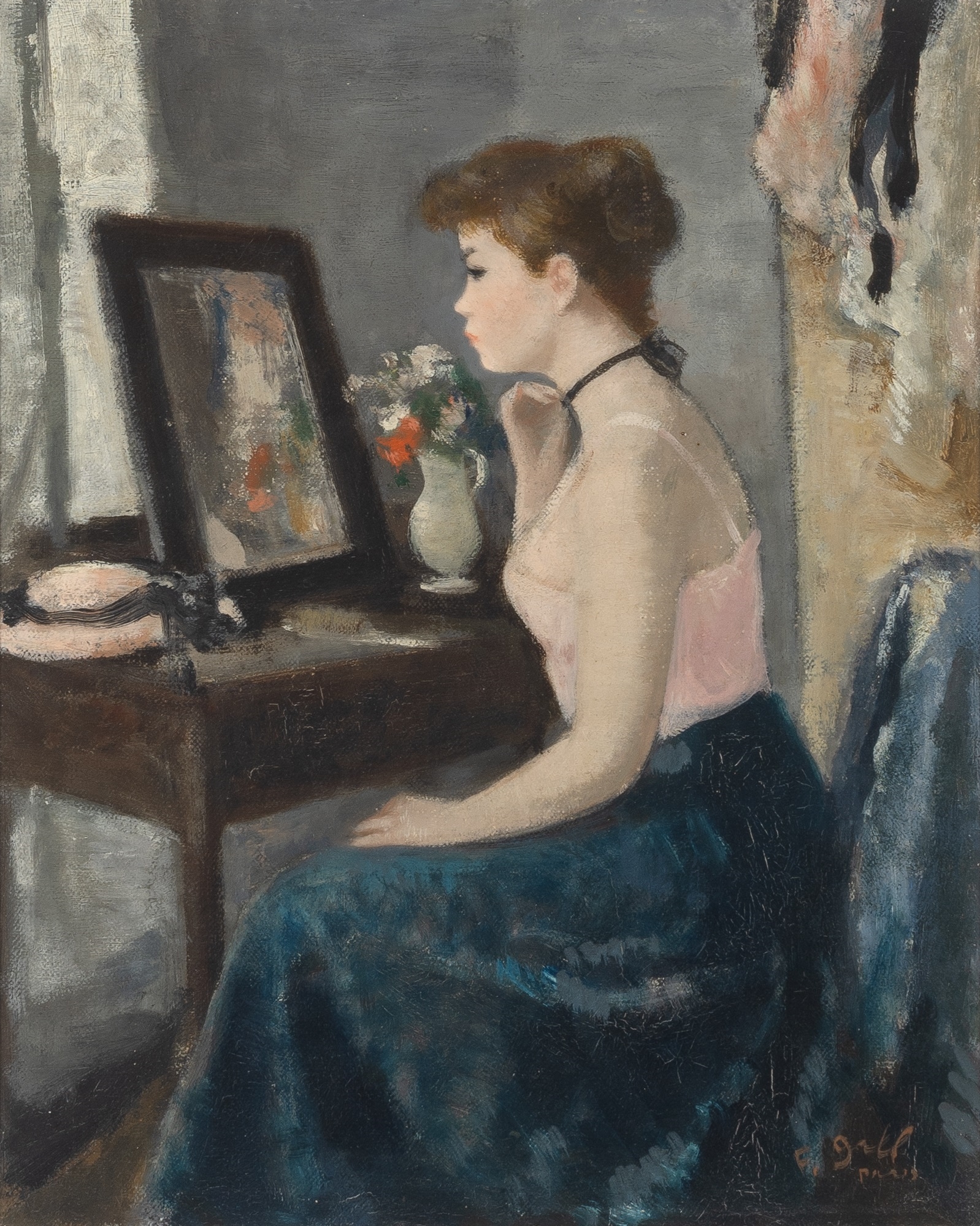 François Gall | A Young Woman at a Dressing Table | MutualArt