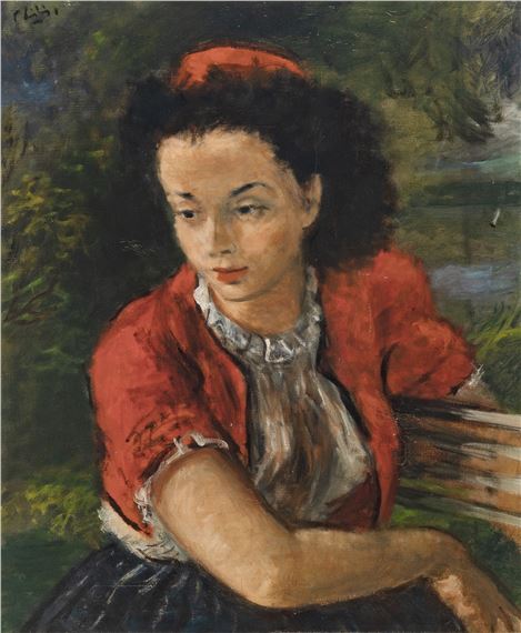 Robert Philipp | Young Girl With Red Bolero | MutualArt