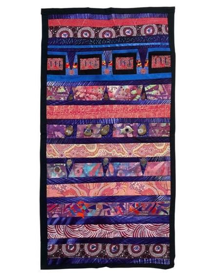 Gwenn Jones | Gwen Jones Quilt Art Hanger with Embellishments | MutualArt