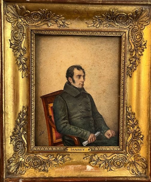 Jean Baptiste Isabey | Portrait of a seated man (1833) | MutualArt