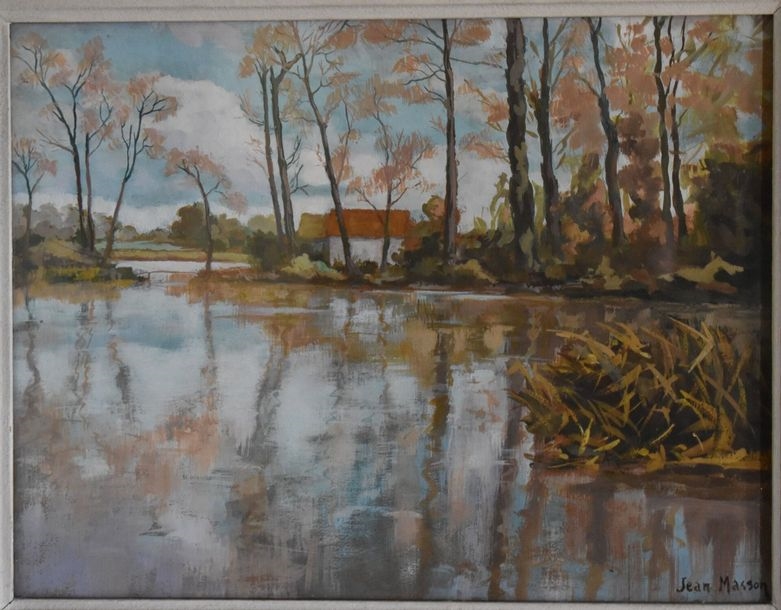 Jean Masson | Maison au bord d'un étang à Ardres Gou | MutualArt