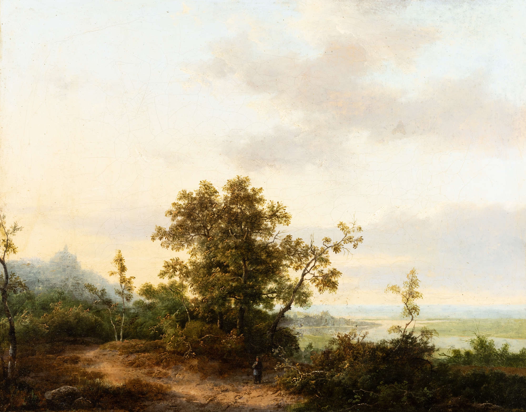 French School, 19th Century | Figures in Romanticised Landscape (19th ...