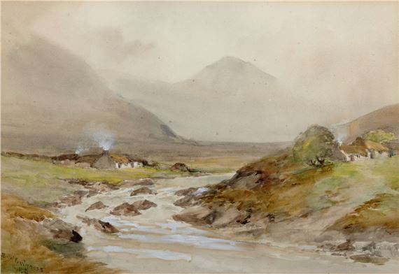 William Bingham McGuinness | Cottages in west of Ireland | MutualArt