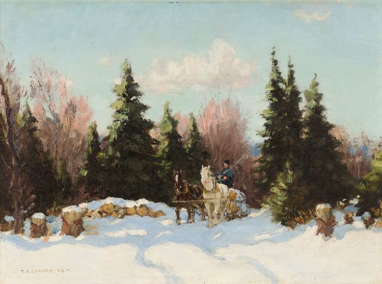 Frederick Simpson Coburn | Hauling Logs (1929) | MutualArt