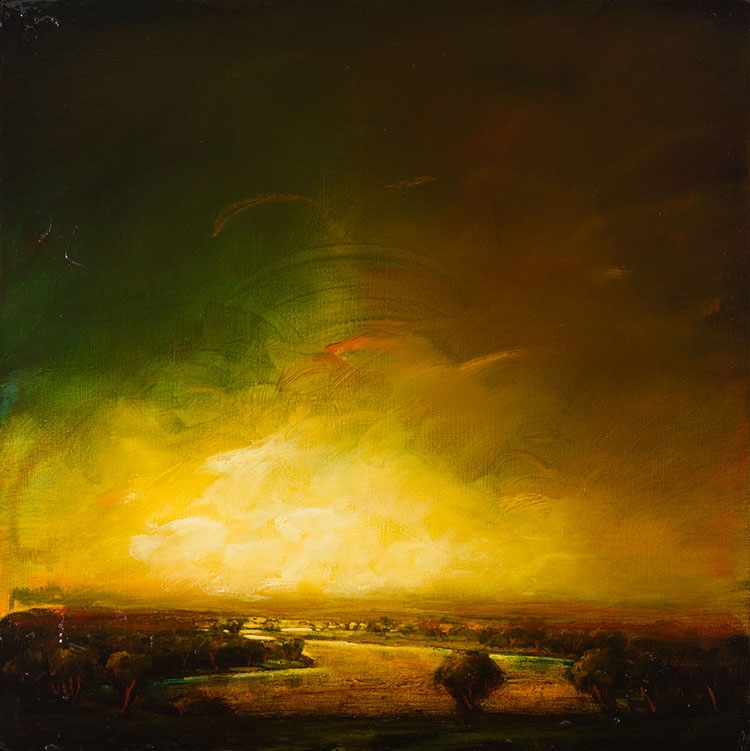 David Bierk | Eulogy to Earth / Ancient River, Green Sky (1995) | MutualArt