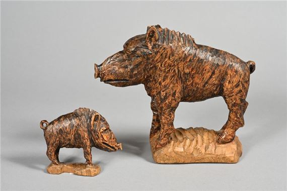 André Poirson | Sanglier et son petit | MutualArt