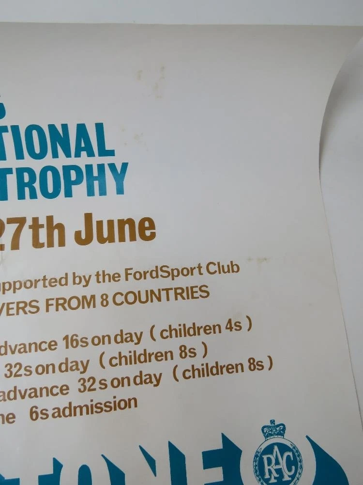 John Vickers | An original Silverstone poster c1960s for the RAC ...