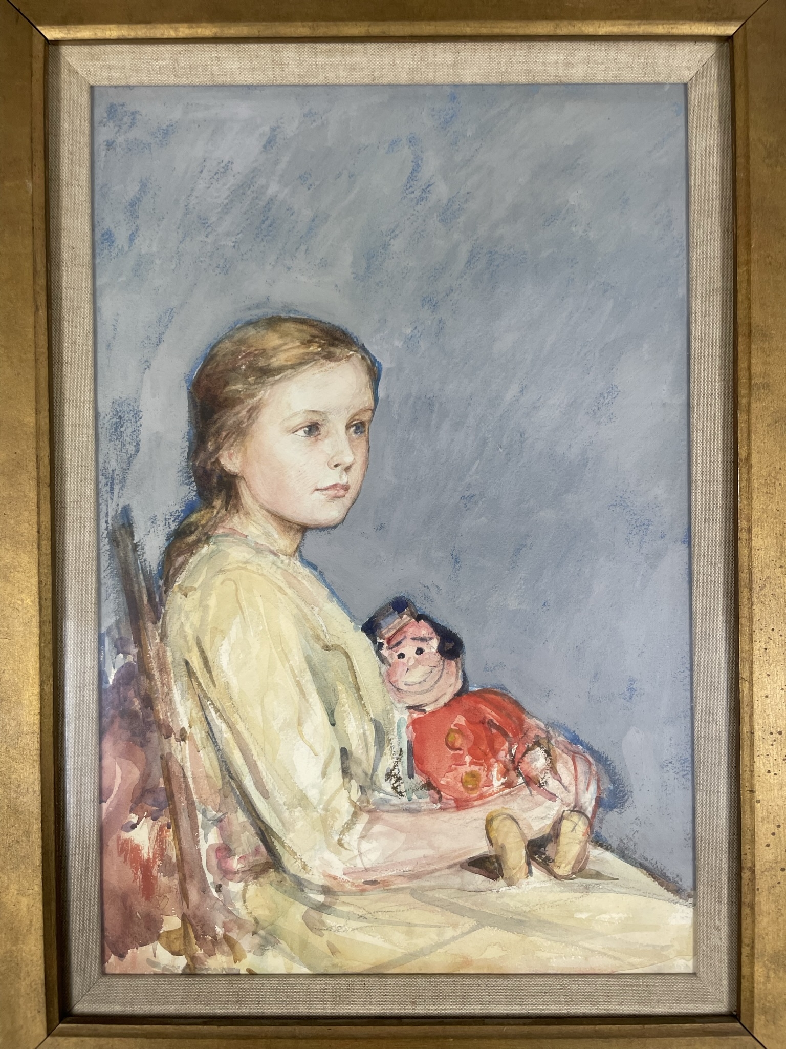 Alfred John Billinghurst | Portrait of a girl holding a doll (1986 ...