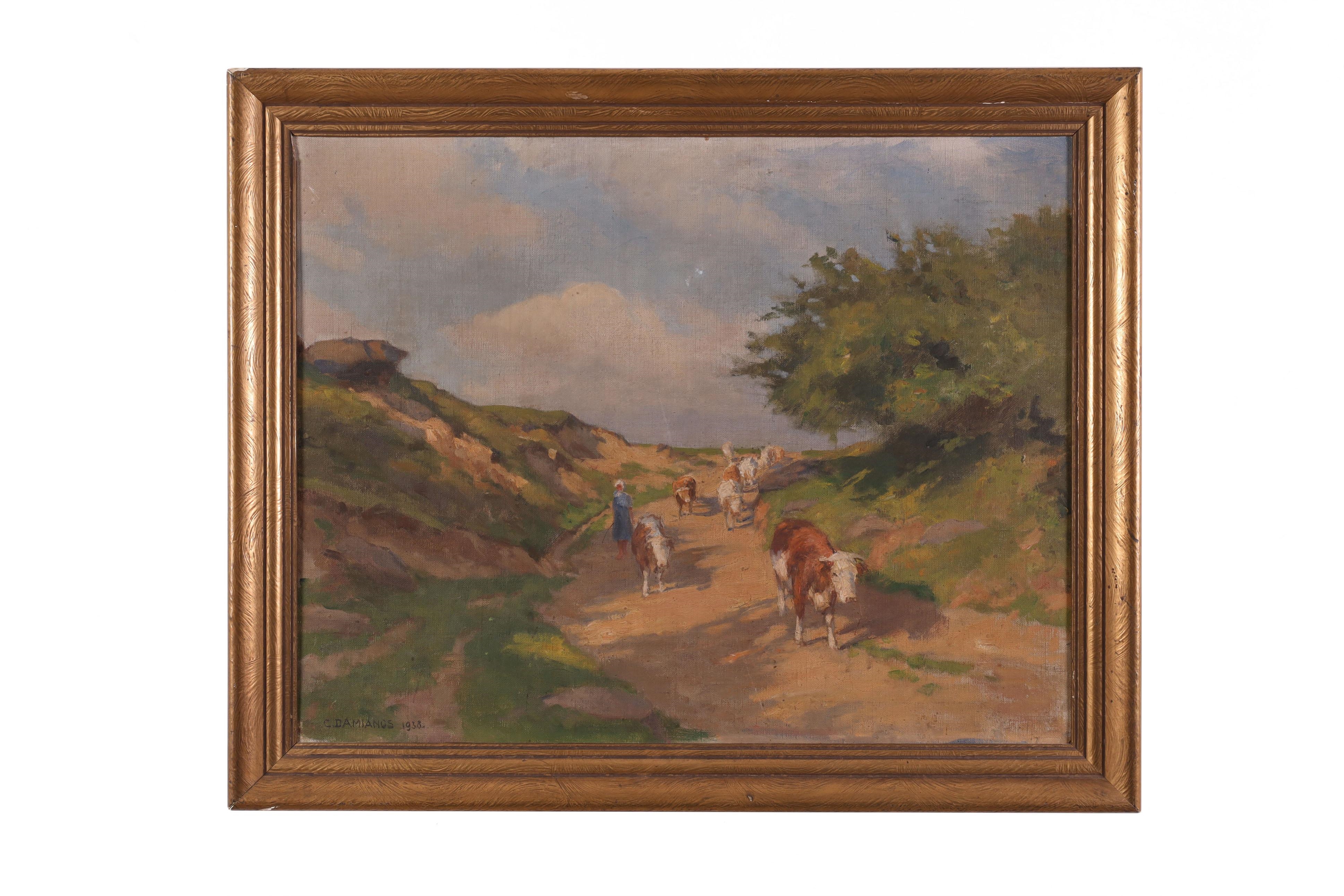 Constantin Damianos | Viehabtrieb (1938) | MutualArt