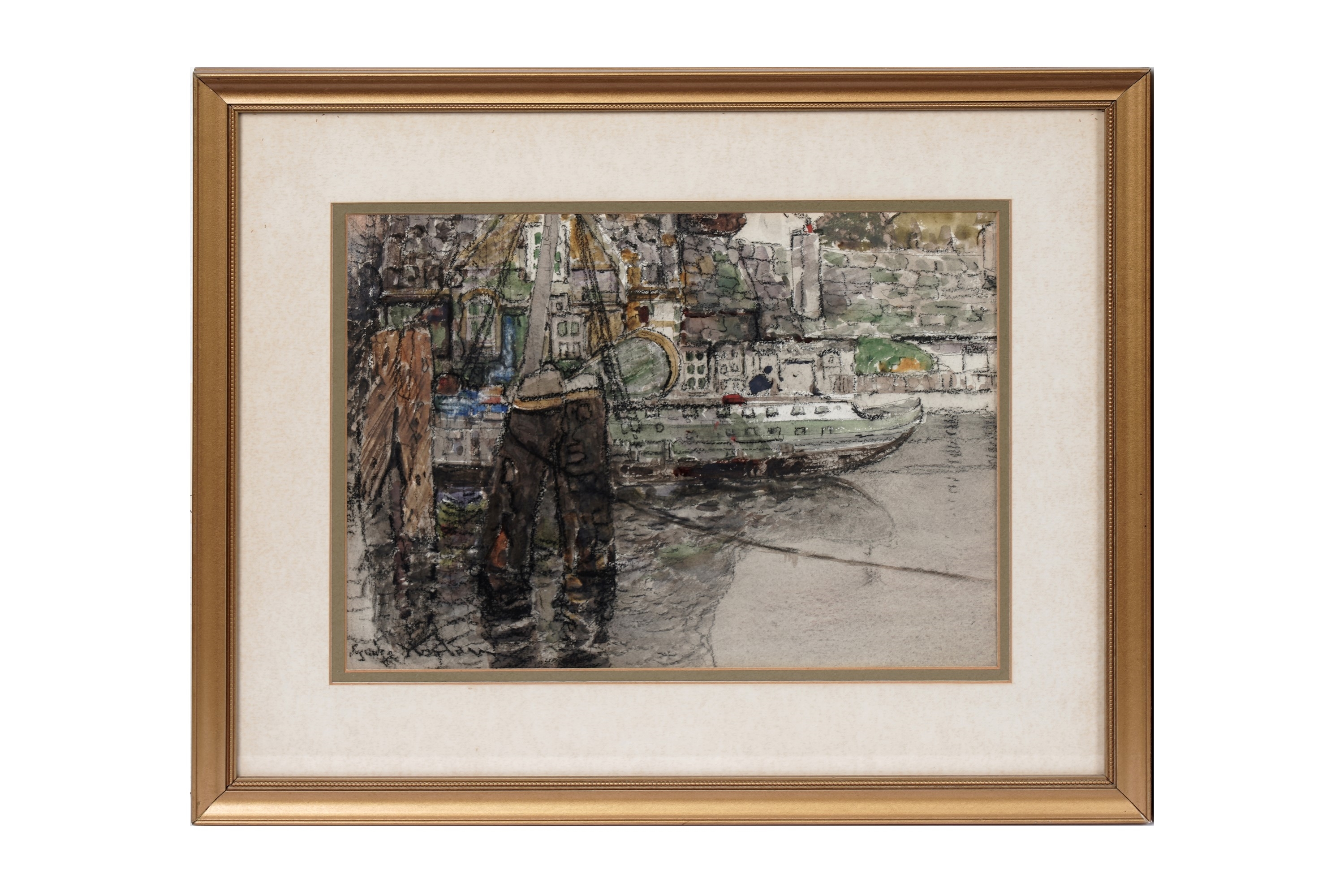 George Edward Horton | Harbour Scenes | watercolour | MutualArt