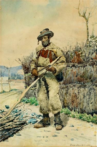 George Allen Rudd | George Allen Rudd (US,19C) watercolor painting ...