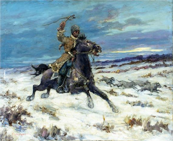 Vladimir Lazarev | Cossack Man on Horseback | MutualArt