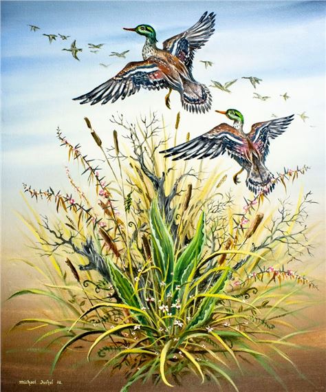 Michael Fishel | Flying Ducks (1982) | MutualArt