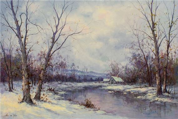 Yoo Hyun Bo | Winter River Landscape (Circa 2011) | MutualArt