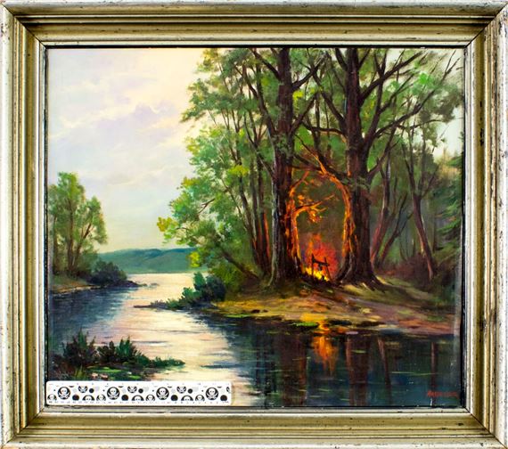 Hasselbar | Campfire Landscape | MutualArt