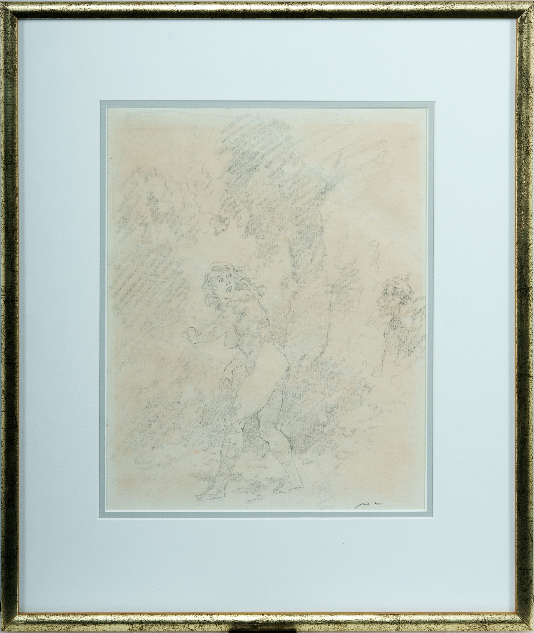Norman Lindsay | Nymph with Satyr (Pursuit | MutualArt