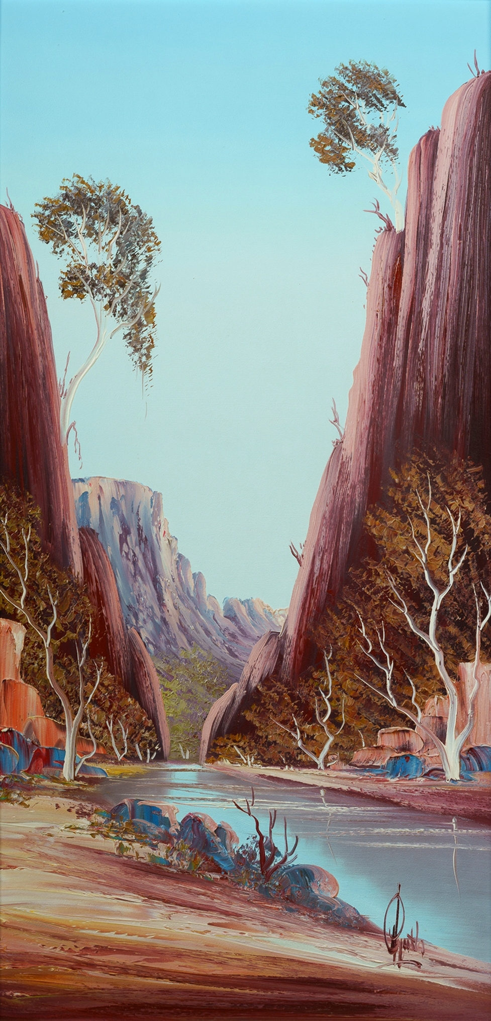 Henk Guth | Central Australian Gorge (1921 - 2003) | MutualArt
