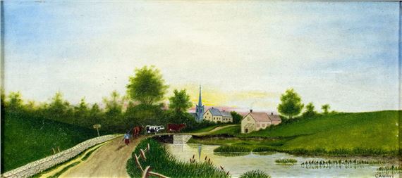 C A Willey | Country Landscape with Cows | MutualArt