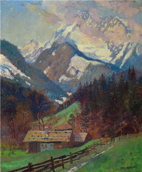 Jean Anacker | farm in the high mountains (1878) | MutualArt