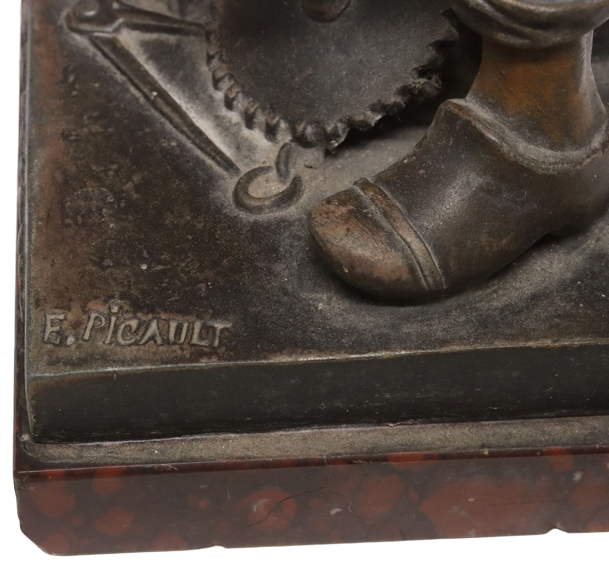 Emile-Louis Picault | SPELTER FIGURES MINER & BLACKSMITH | MutualArt