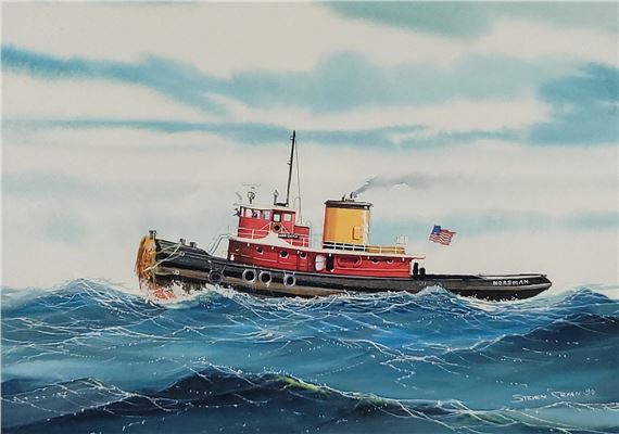 Steven Cryan | Portrait of the Tugboat Norsman (1990) | MutualArt