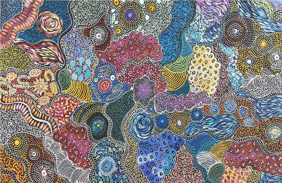 Janet Golder Kngwarreye | Bush Yam Dreaming | MutualArt