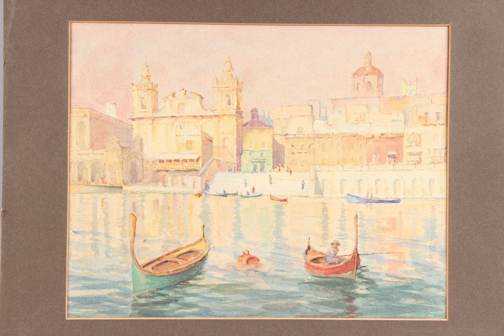 Edward Caruana Dingli | A section of the Grand Harbour Malta | MutualArt